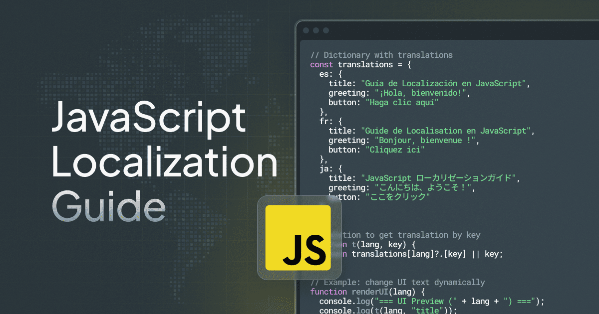 JavaScript Localization: Setup, Tools & Best Practices