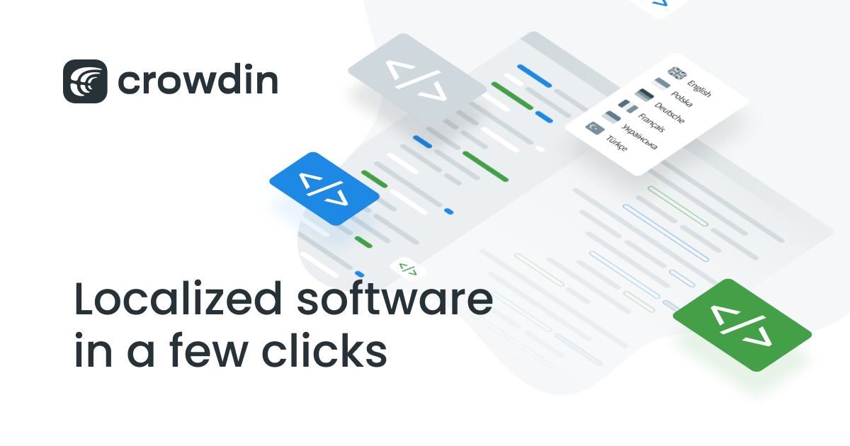 Localized software in a few clicks with Crowdin